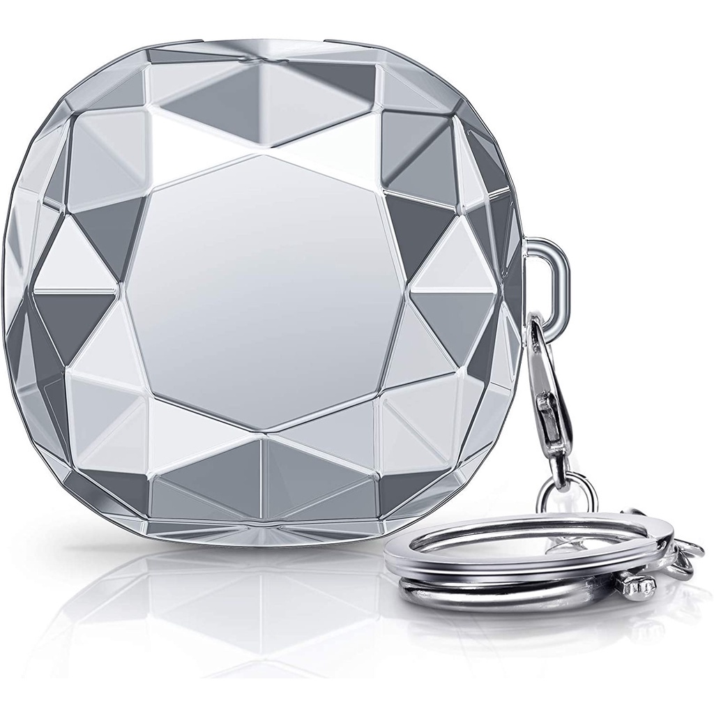 เคสโทรศัพท์มือถือแบบแข็ง ใส ประดับเพชร พร้อมพวงกุญแจ สําหรับ Samsung ...