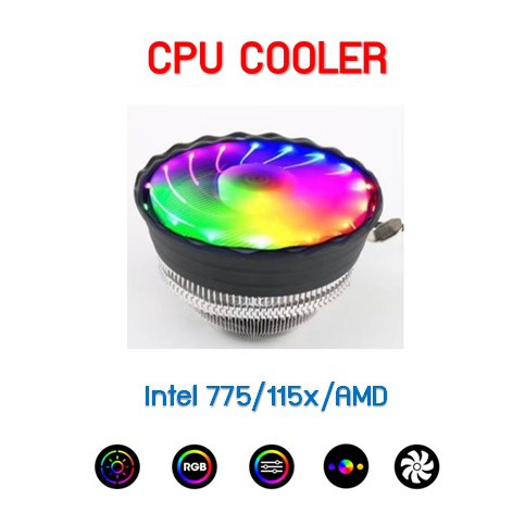 RGB003 CPU COOLER UFO Intel 775/115x/ AMD 775/939/940/AM2/AM2+/AM3/FM1 ...