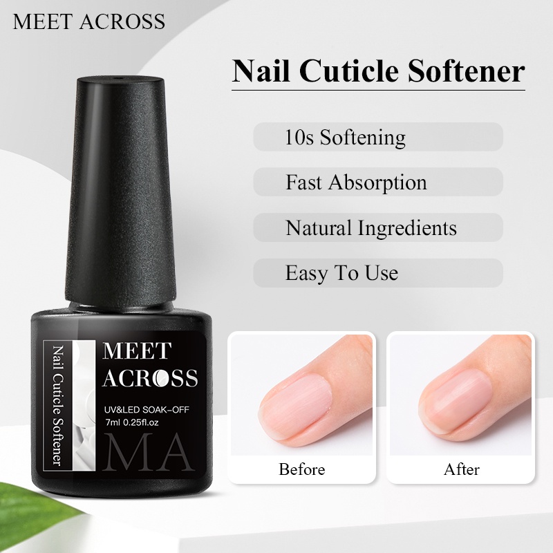 MEET ACROSS เล็บ Cuticle Softener Dead Skin Cuticle Remover เครื่องมือ ...