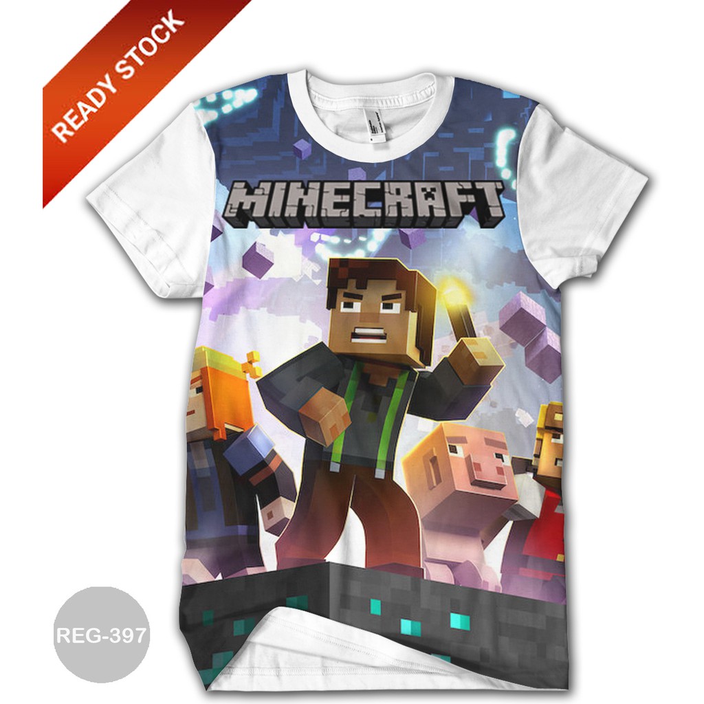 เสื้อยืด Minecraft 3D เสื้อผ้าเด็ก Minecraft REG-397 | Shopee Thailand