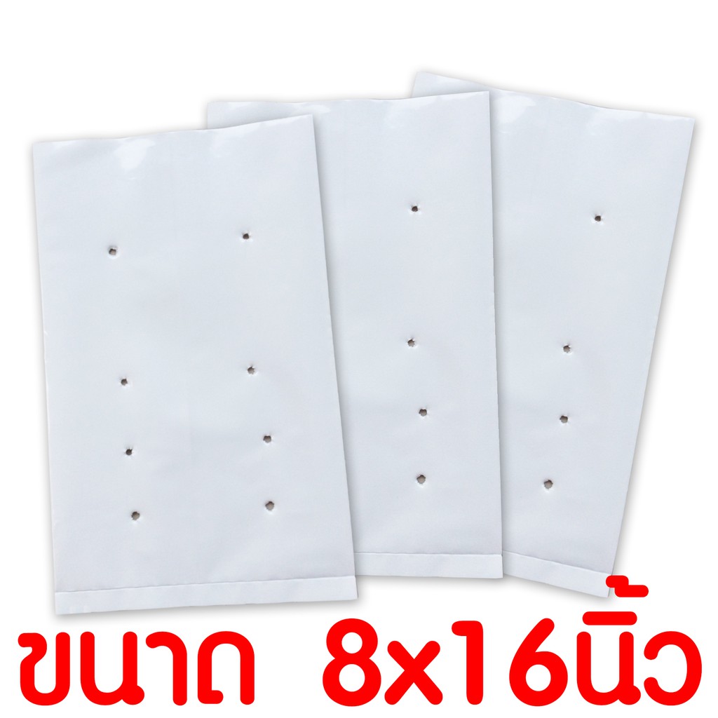 *ค่าส่งถูก* ถุงปลูกเมล่อน มะเขือเทศ แคนตาลูป 8x13"และ 8x16" เจาะรู ถุง ...