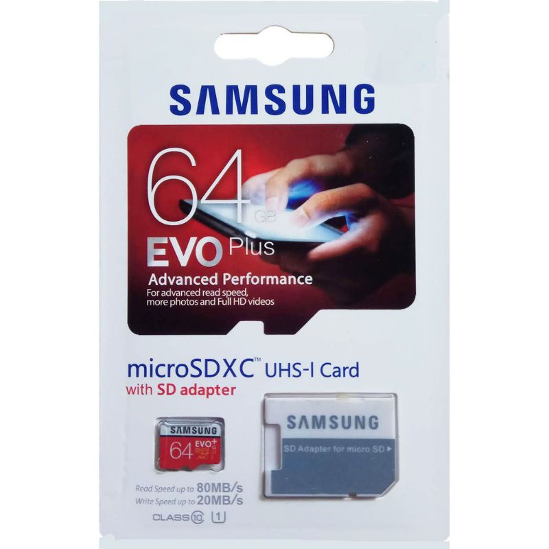 อะแดปเตอร์ SAMSUNG EVO MEMORY 64GB / SAMSUNG MEMORY CARD 64GB และอะแดป ...