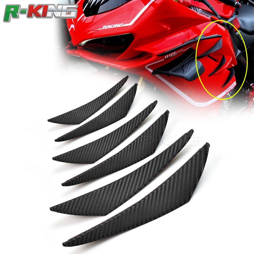 Motorcycle Universal Winglet Aerodynamic Wing Kit Spoiler Fairing Wind ...