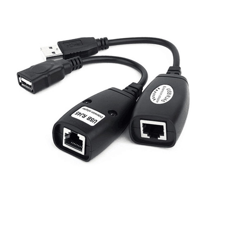 USB 2.0ชายหญิงCat6 Cat5 Cat5e 6 Rj45เครือข่ายLAN Ethernet Extender ...