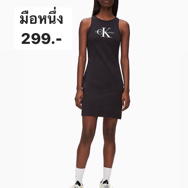 มือหนึ่ง เดรสผ้ายืด Calvin Klein CK แท้ | Shopee Thailand