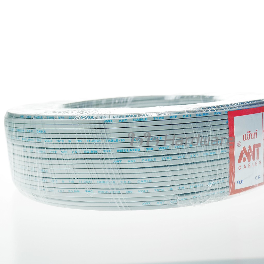 สายไฟอ่อน VFF 2x1 ANT Cable ความยาว 90 เมตร สายปลั๊กไฟ N35-02 | Shopee Thailand