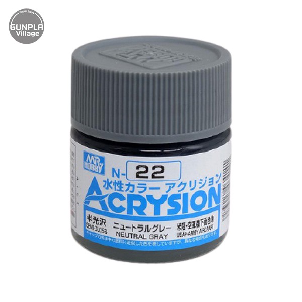 Mr.Hobby MR.ACRYSION COLOR N-22 NEUTRAL GRAY 4973028034141 (สี ...