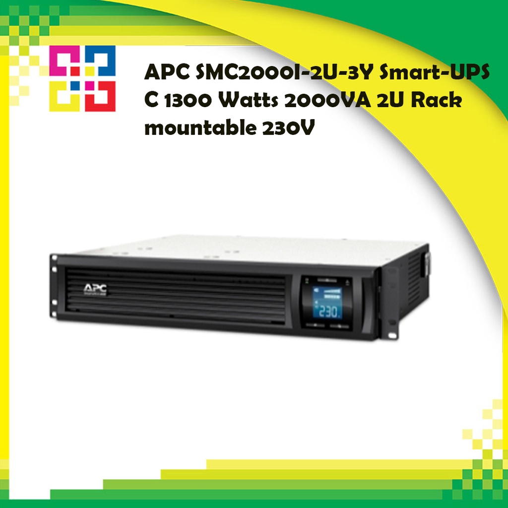APC SMC2000I-2U-3Y Smart-UPS C 1300 Watts 2000VA 2U Rack mountable 230V | Shopee Thailand