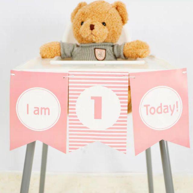 🌈ธงราวกระดาษ I am 1 Today | Shopee Thailand
