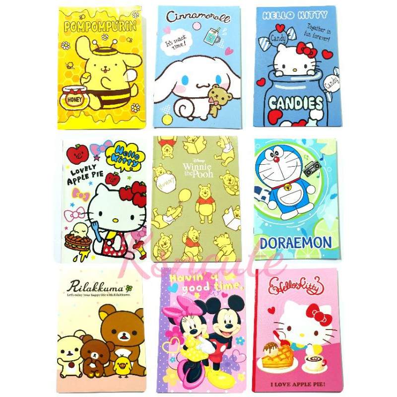 สมุดปกอ่อน (18แผ่น) sanrio disney doraemon มีเส้น 16.1*23.3 เล่มขนาด ...