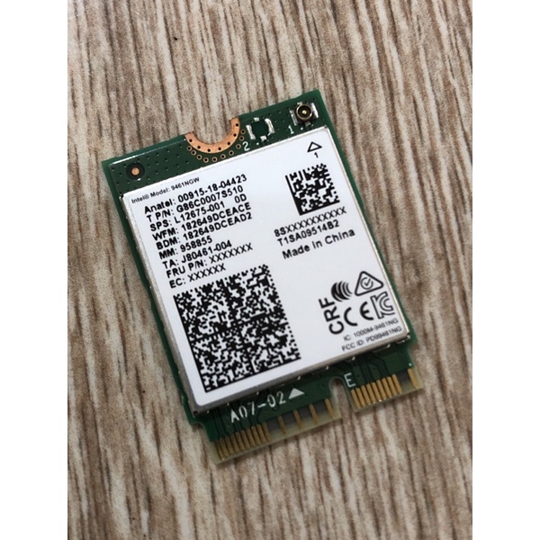 WIFI WLAN intel 9461ngw Anatel: 00915-18-04423 802.11ac มือสอง | Shopee ...