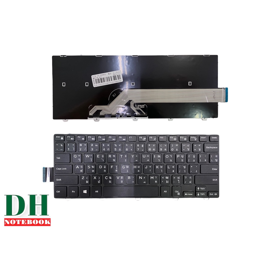คีย์บอร์ดโน๊ตบุ๊ค keyboard Dell INSPIRON 14-3000 14-5000 3468 3470 3441 ...