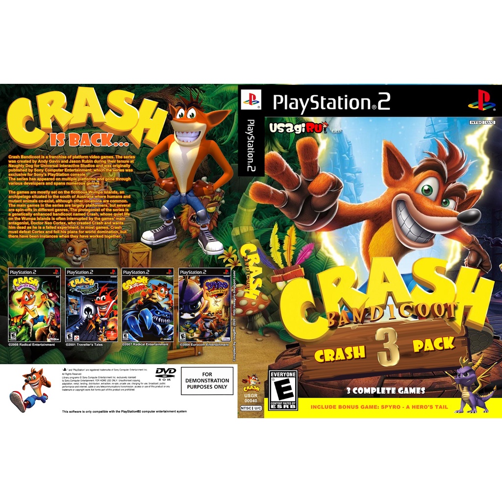 แผ่นเกมส์ PS2 CRASH BANDICOOT COLLECTION คุณภาพ ส่งไว (DVD) | Shopee ...