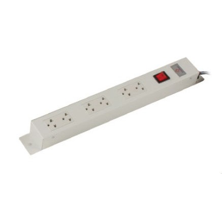 G7-00006 19"GERMANY Export - AC Power Distribution 6 Universal Outlet w ...