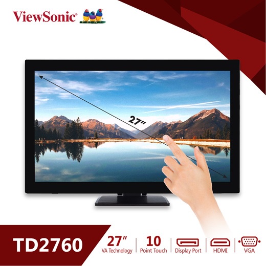 ViewSonic TD2760 27 Inch 1080p 10-Point Multi Touch Screen Monitor with ...
