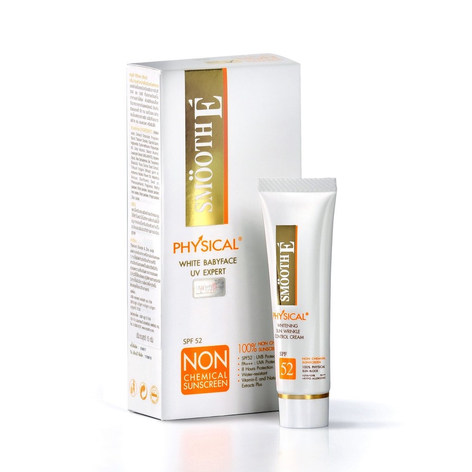Smooth E Physical Sunscreen White Babyface SPF 50 + PA+++ สมูทอี ครีม ...