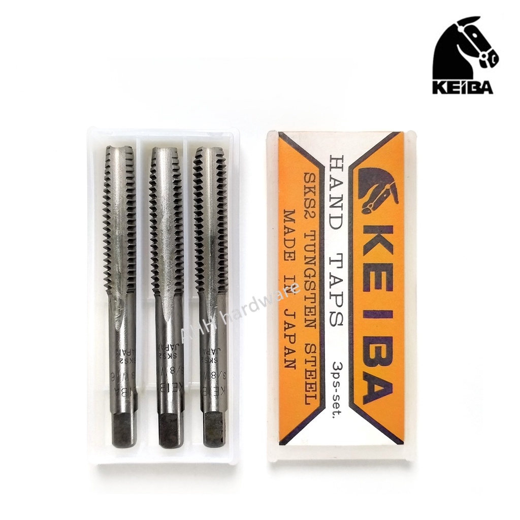 KEIBA 1/8"-3/8" ดอกต๊าปเกลียว (หุน/นิ้ว) SKS2 เกลียว BSW ต๊าปมือ hand tap ต๊าป หัวม้า ต๊าปตัวผู้ ...