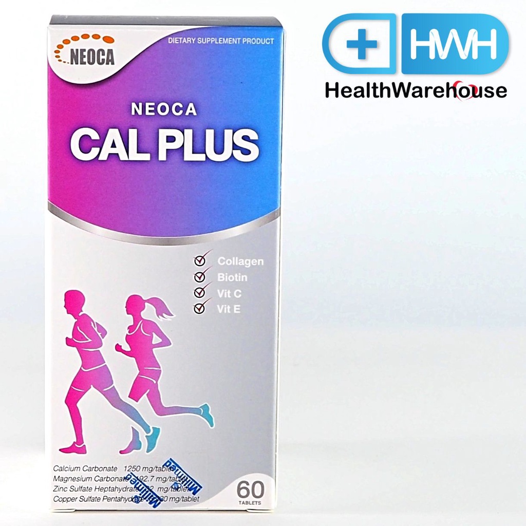 Neoca Cal Plus 60 เม็ด Calcium Supplement แคลเซี่ยม บำรุงกระดูก ป้องกัน ...