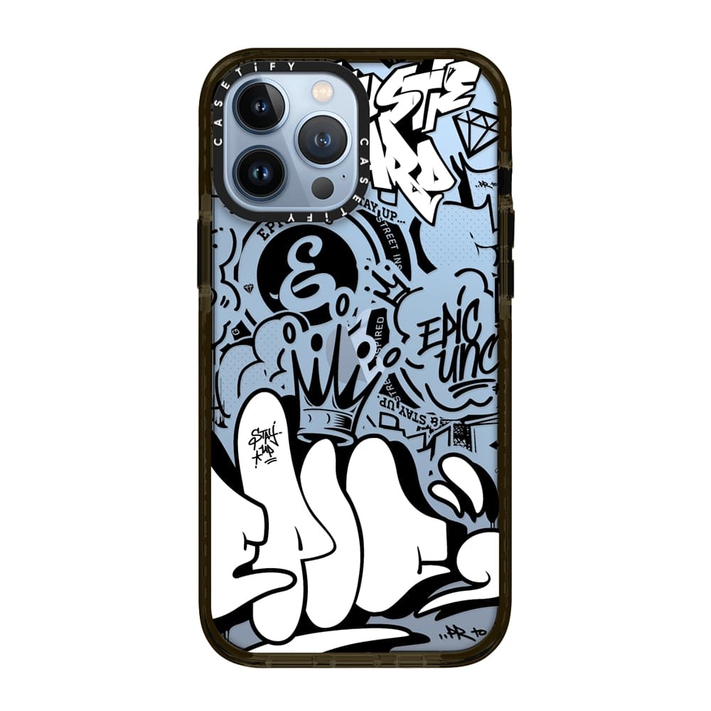 (พร้อมส่ง)13Promax Casetify Epic Graffiti Pattern Black Impact Case ...