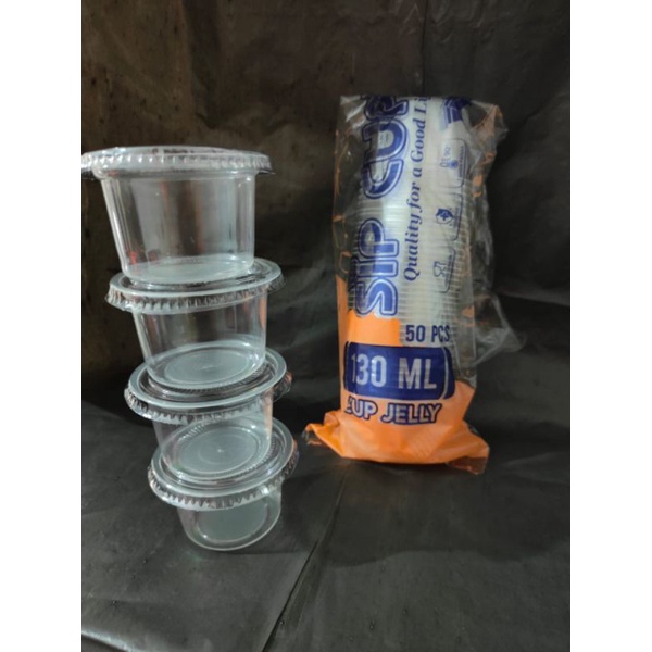 130ml แก้วเยลลี่ใส+ฝา 1 ชุด บรรจุ 50 ถ้วย | Shopee Thailand