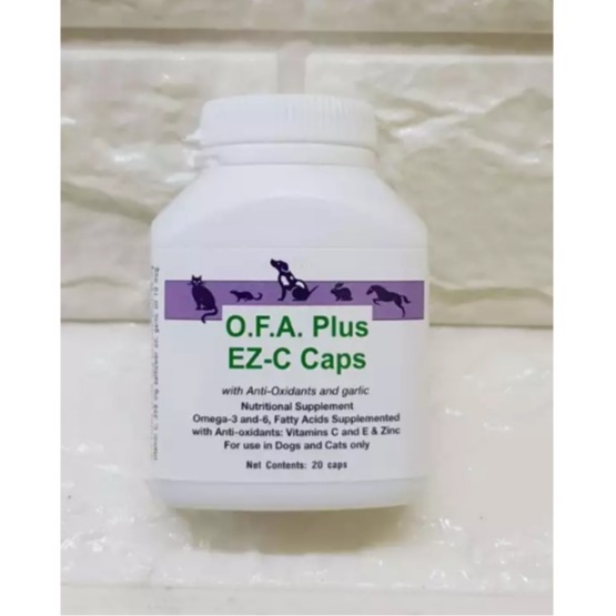 OFA Plus EZ-C Caps. 20 เม็ด อาหารเสริมบำรุงผิว สำหรับสุนัข ชนิดเม็ด ...