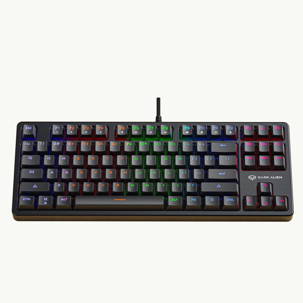 แผงคีย์บอร์ดเล่นเกม K870 Hotswap 87 คีย์ มีไฟแบ็คไลท์ RGB ถอดออกได้ | Shopee Thailand