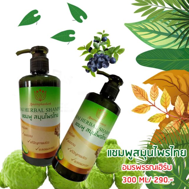 Thai Herbal Shampoo แชมพูสมุนไพรไทย ลดผมร่วง ลดรังแค | Shopee Thailand