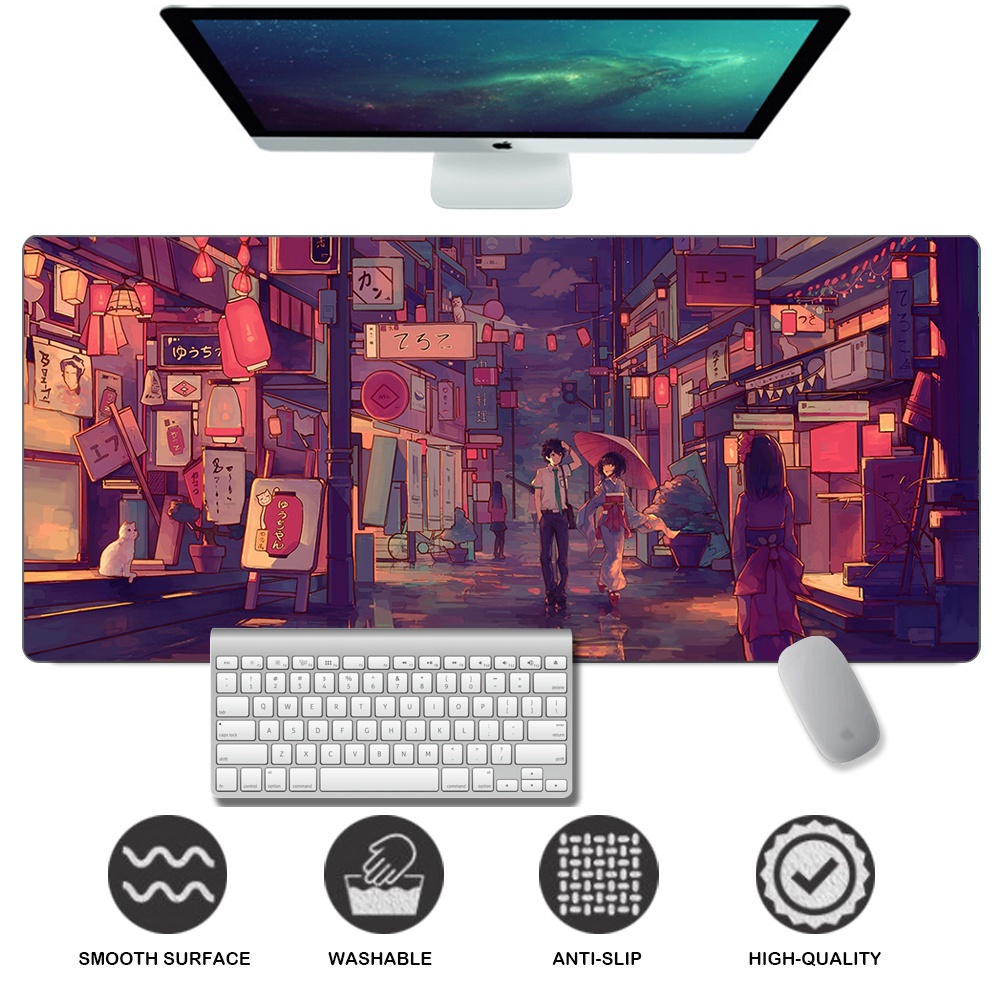Tokyo Japan Nightlife Gaming Mouse Pad แผ่นรองเมาส์ขยายขนาดใหญ่ XL ...