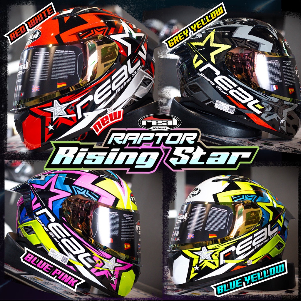 หมวกกันน็อค Real Raptor Rising Star | Shopee Thailand