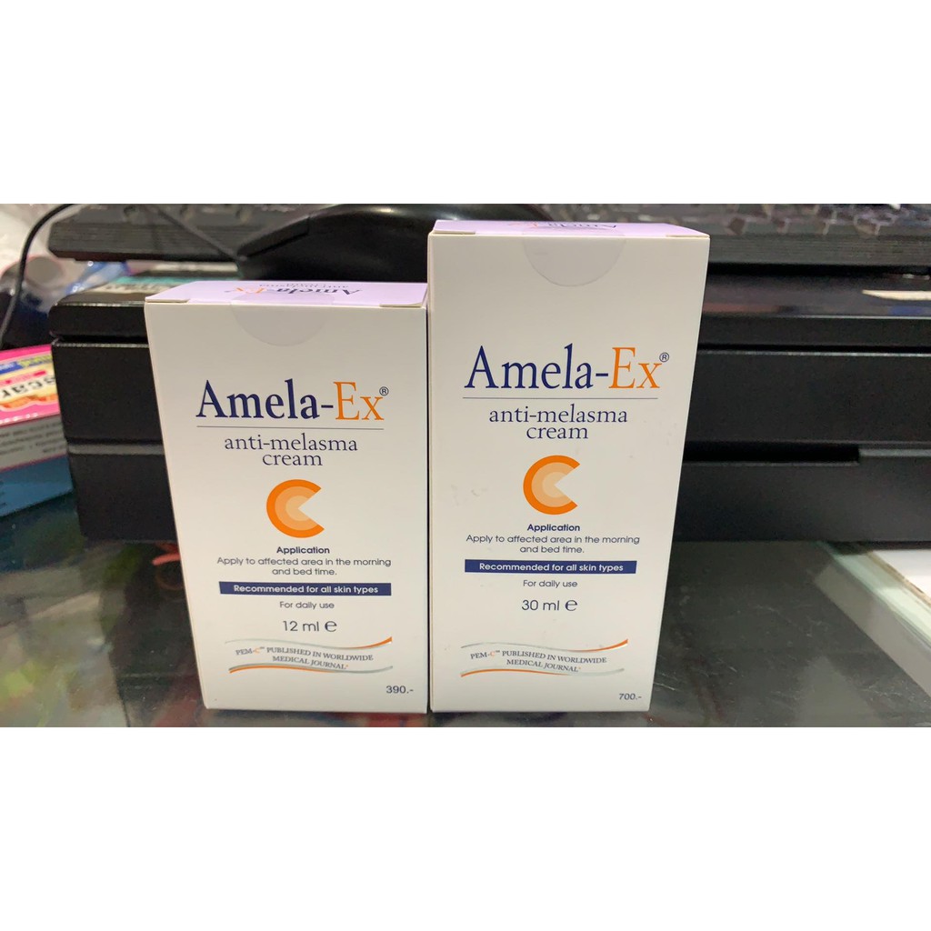 Amela-Ex อเมลา-เอ็กซ์ ครีมทาฝ้า ขนาด 12/30 ml ของแท้100% | Shopee Thailand