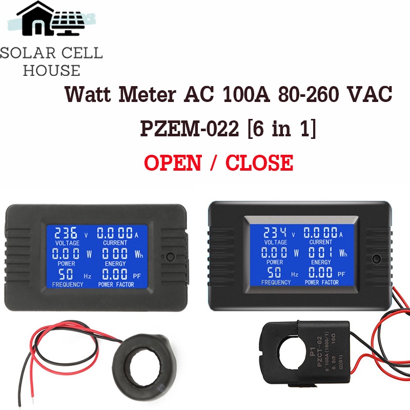 PZEM-022 [ 6 in 1 ] Watt meter AC 100A 6in1 80-260VAC มิเตอร์วัดไฟ ...