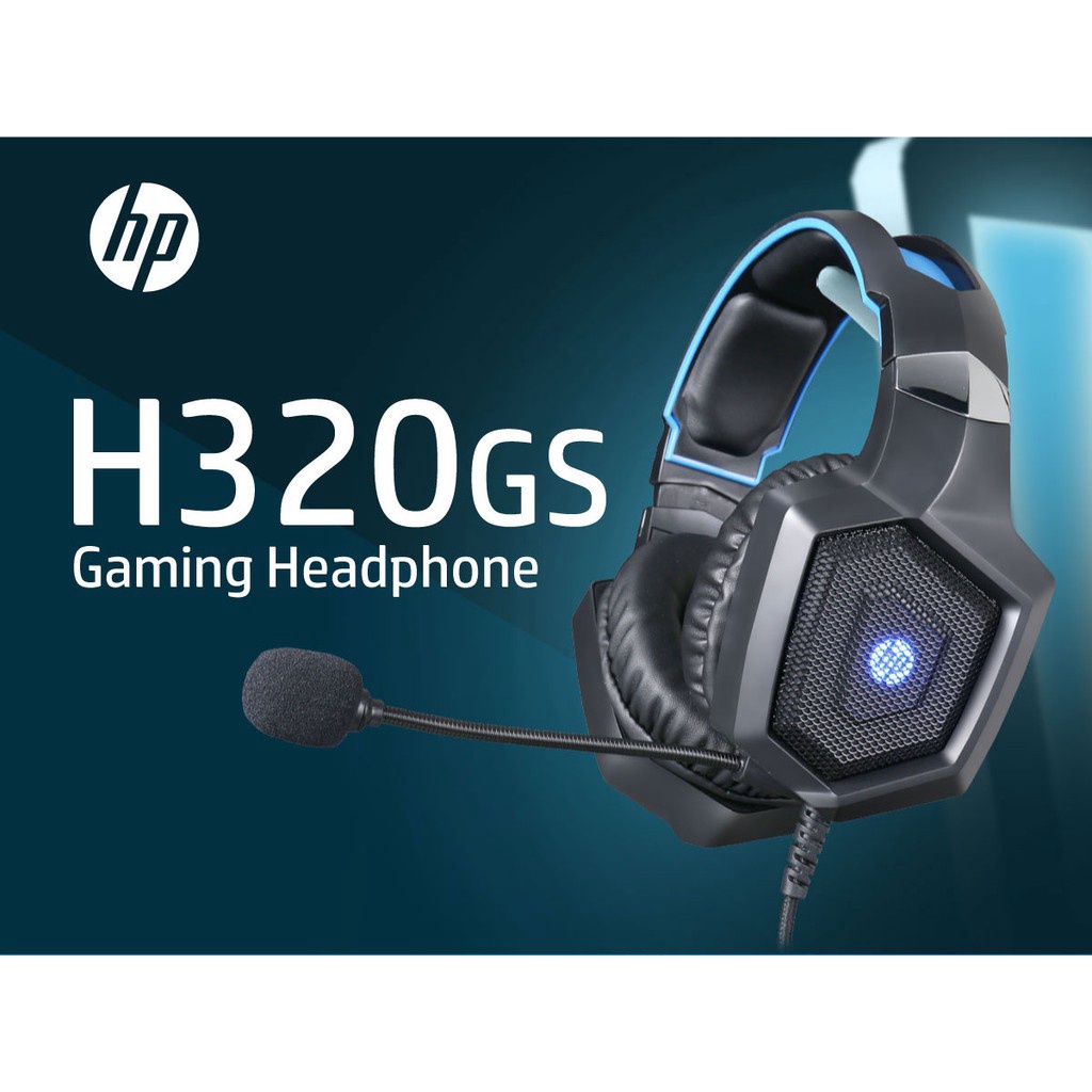 HEADSET (7.1) HP H320GS GAMING (BLACK/BLUE) | Shopee Thailand