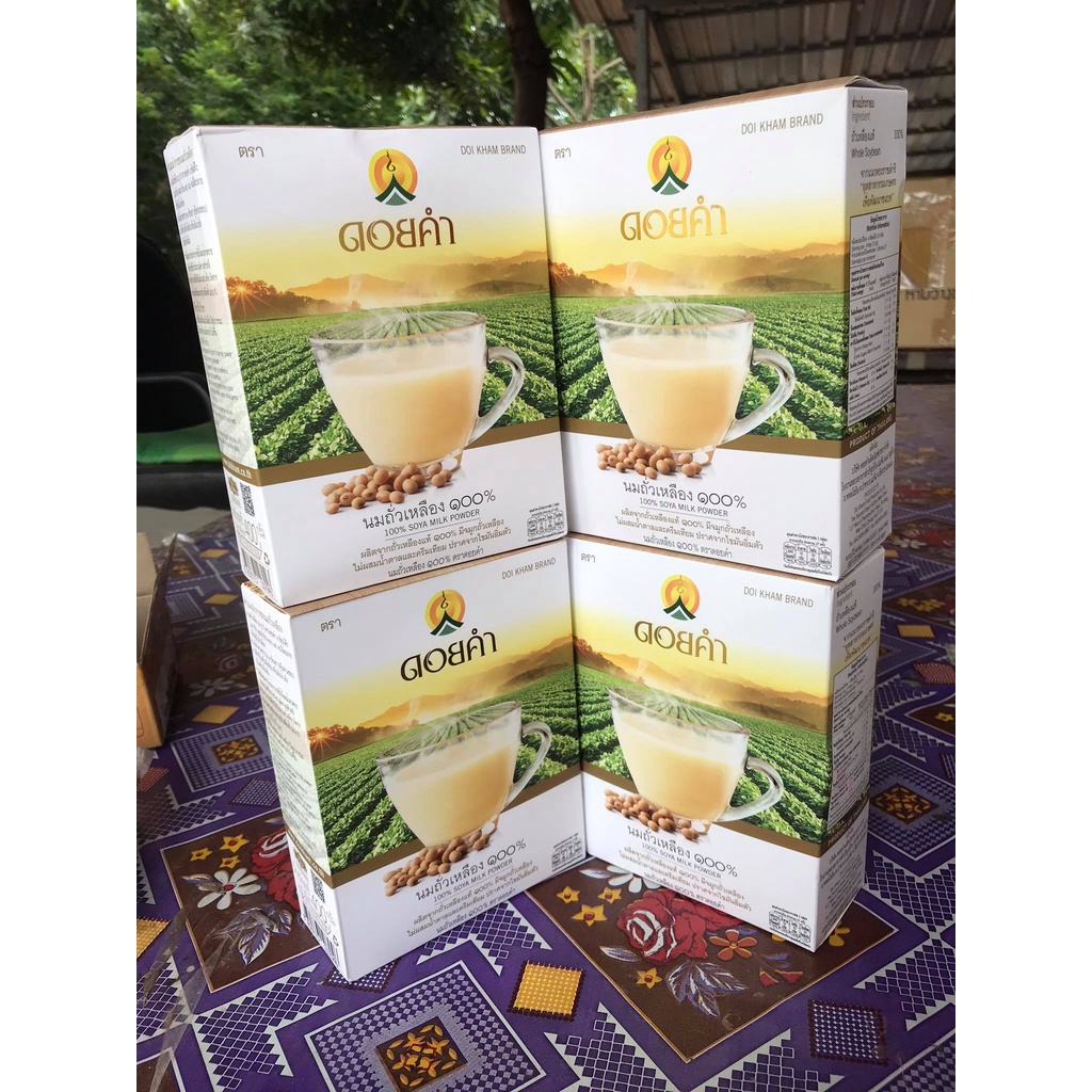 DOI KHAM ดอยคำ แพค 4 กล่อง นมผงถั่วเหลือง100% 400 กรัม | Shopee Thailand