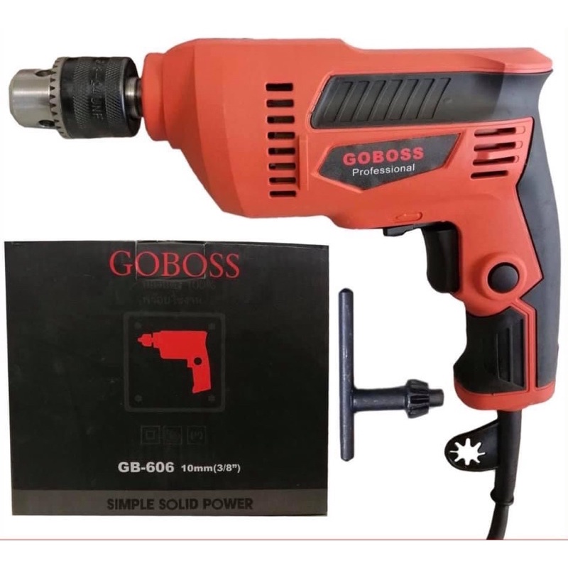 สว่านไฟฟ้า 3 หุน 10 มม. 950W ปรับรอบซ้าย-ขวา GOBOSS รุ่น GB606 | Shopee Thailand