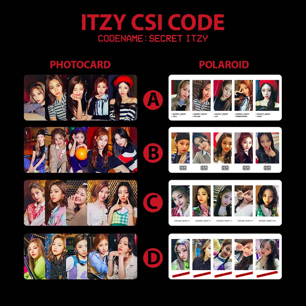 โฟโต้การ์ด ITZY CSI Code Secret Premium Chaeryeong Lia Ryujin Yuna ...