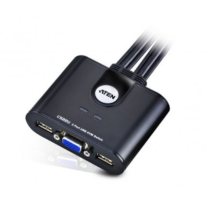 ATEN KVM (ราคาพิเศษ)SWITCH ATEN 2-port USB KVM Cable 90cm. รุ่น CS22U ...