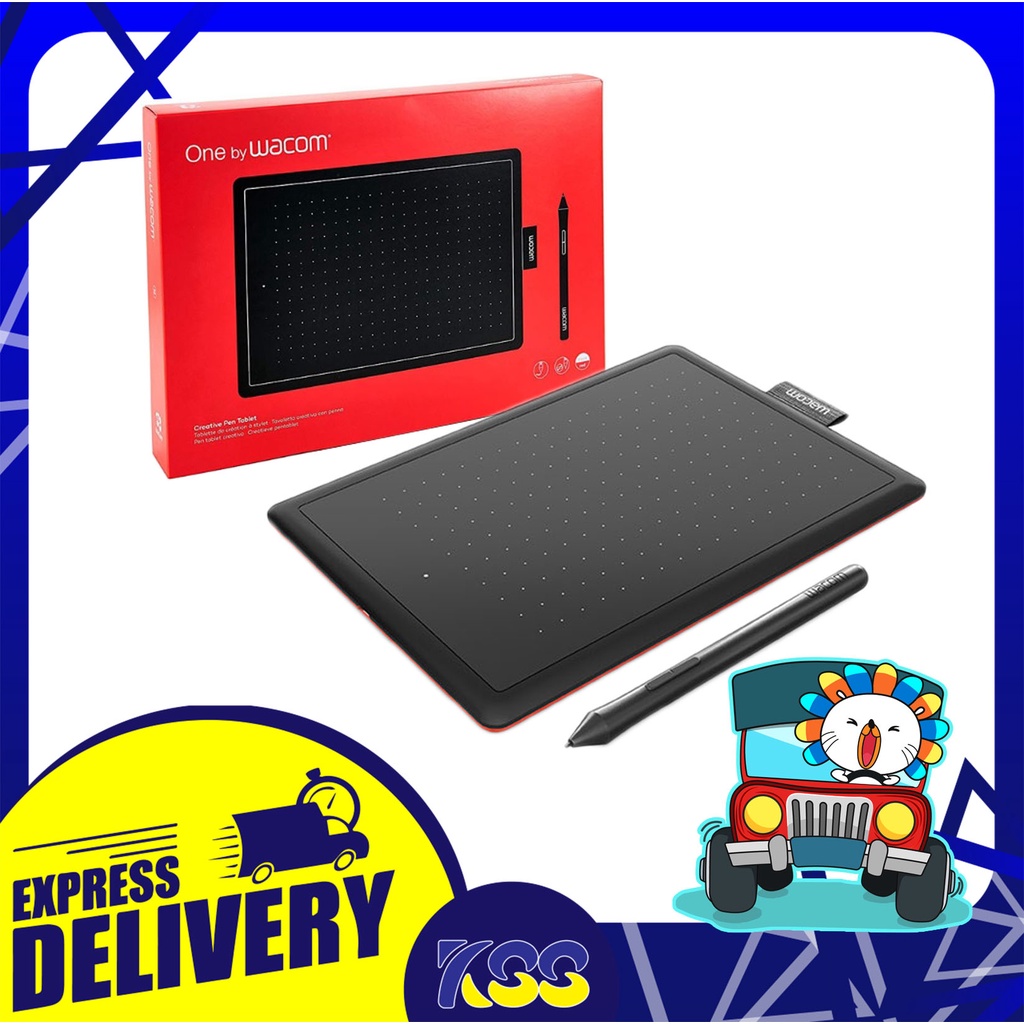เมาส์ปากกา กระดานกราฟิก Wacom One by Wacom Small (CTL-472) Black&Red ...