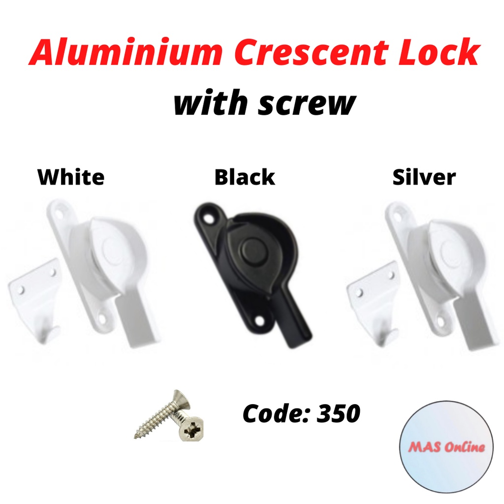 350 หน้าต่างกระจกบานเลื่อน Crescent ล็อค Fastener อลูมิเนียมหน้าต่าง ...