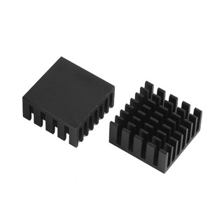 10 Pcs Black Aluminum Cooler Radiator Heat Sink Heatsink 20mm x 20mm x ...