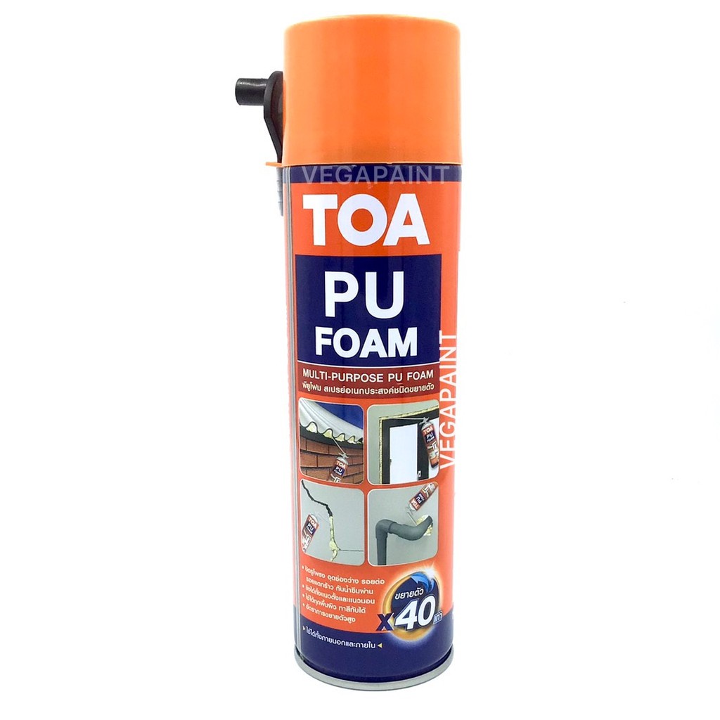 TOA PU Foam Spray 500มล. สินค้าคุณภาพ พร้อมจัดส่ง.. | Shopee Thailand