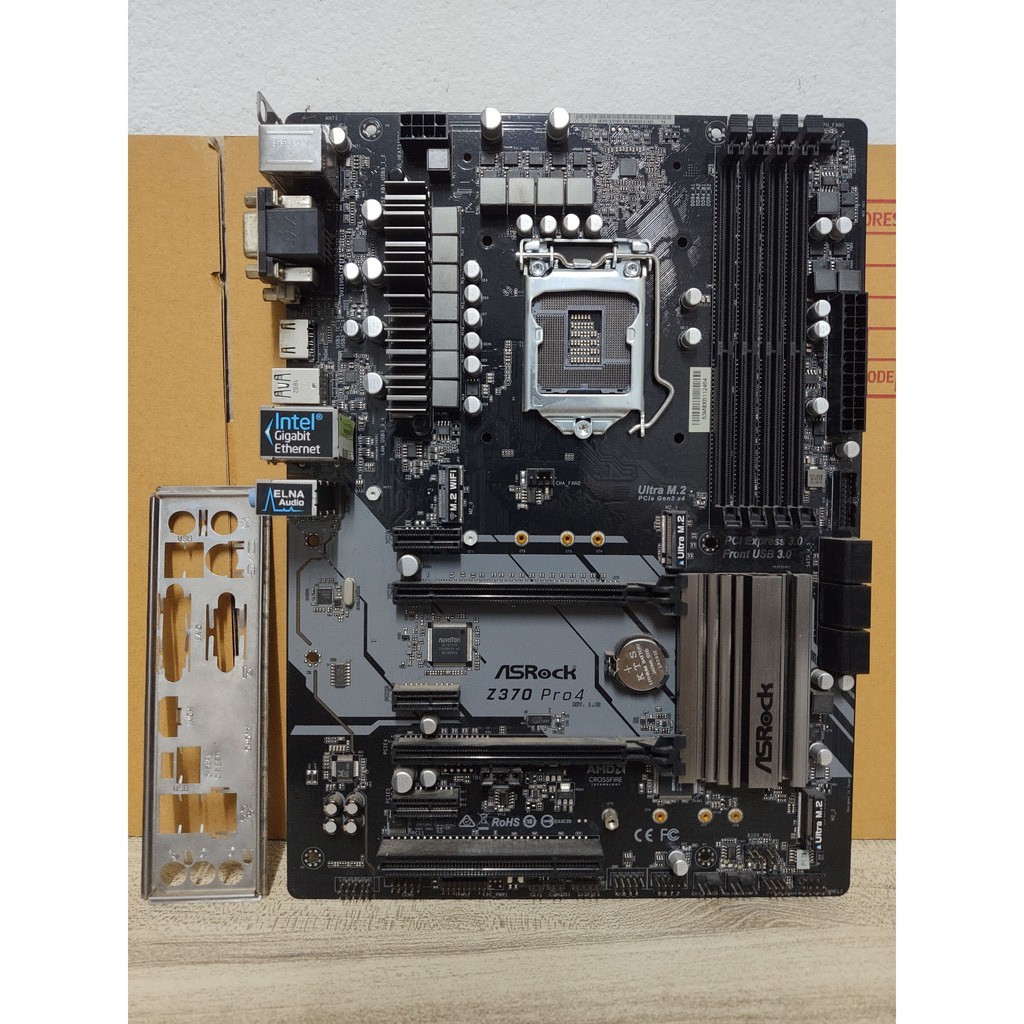 เมนบอร์ด [1151 v2] ASRock Z370 Pro4 ใส่ intel gen8-9 มือสอง มีประกัน ...