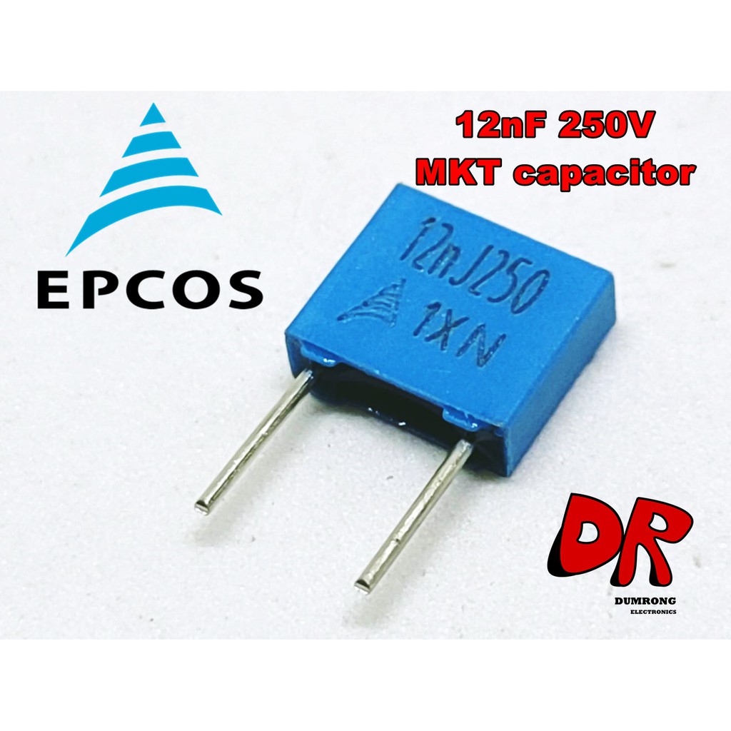 (10 ชิ้น) 12nF 0.012uF 250V capacitor 123 ตัวเก็บประจุ EPCOS MKT B32529 ...