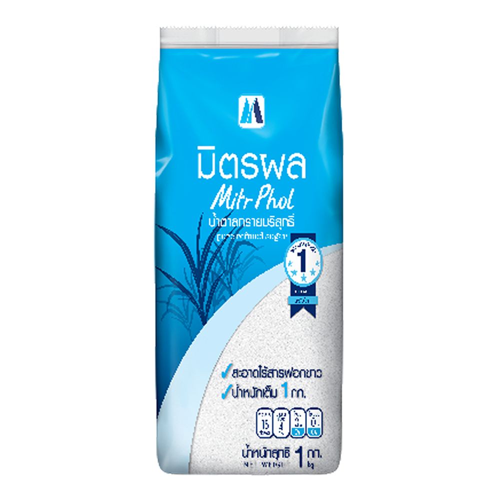 [ส่งฟรี] มิตรผล น้ำตาลทรายขาวบริสุทธิ์ 1 กิโลกรัม x 25 ถุง - Mitr Phol Pure Refined Sugar 1 kg x ...