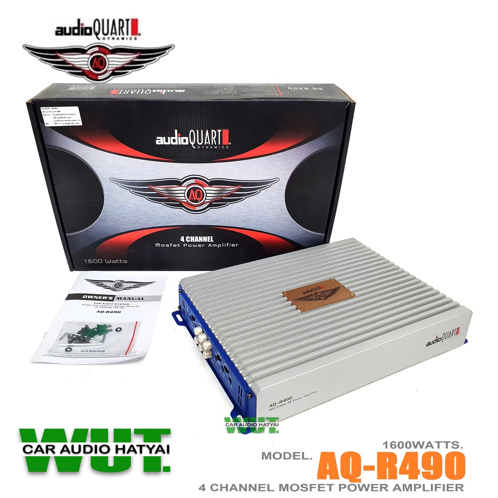 AUDIO QUART AQ-R490 พาวเวอร์แอมป์ 4CH ขับเสียงกลางแหลม 1600W Audio Quart รุ่น AQ-R490 (silver ...