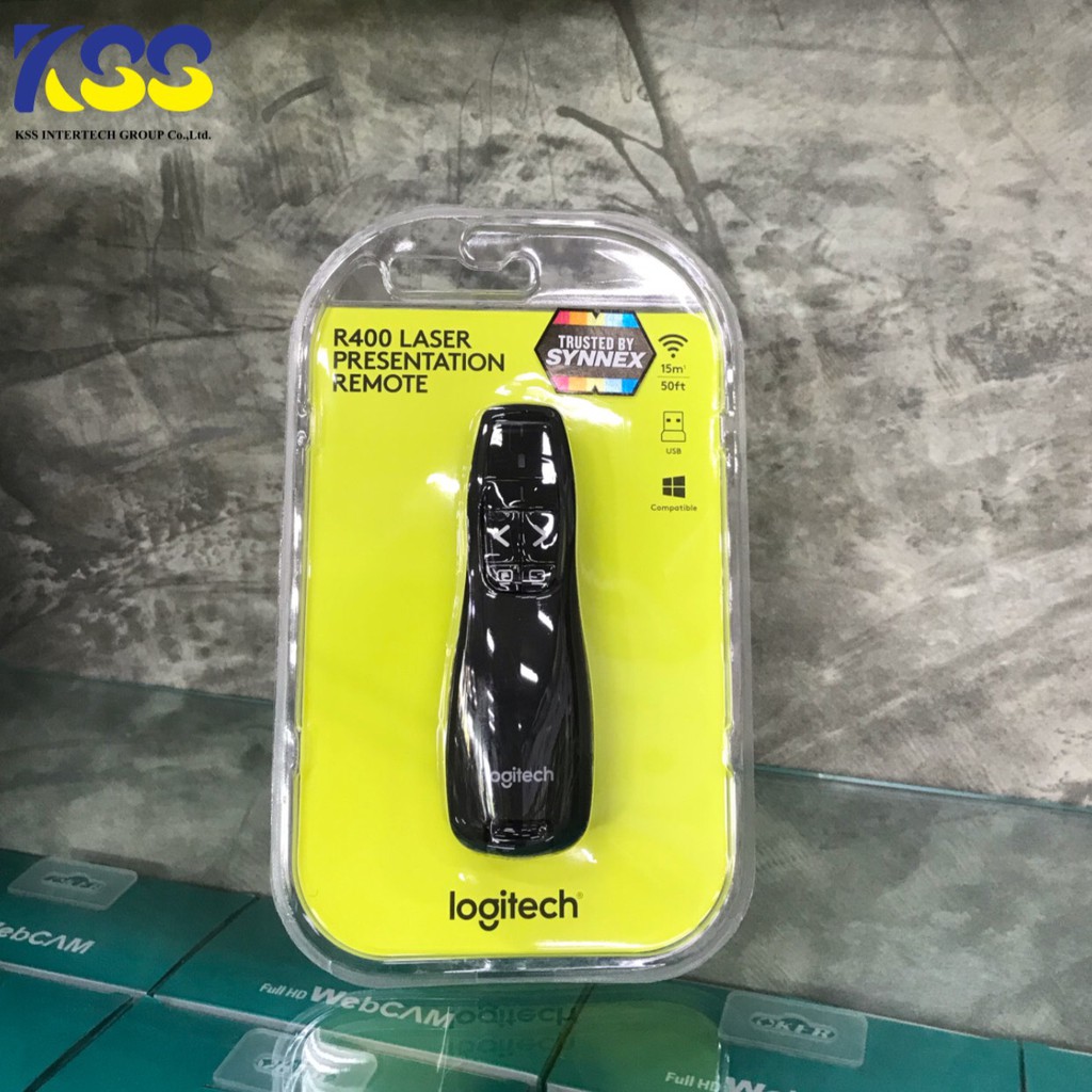 Logitech R400 Laser Presentation Remote (รีโมทพรีเซนเทชั่นไร้สาย) รับ ...