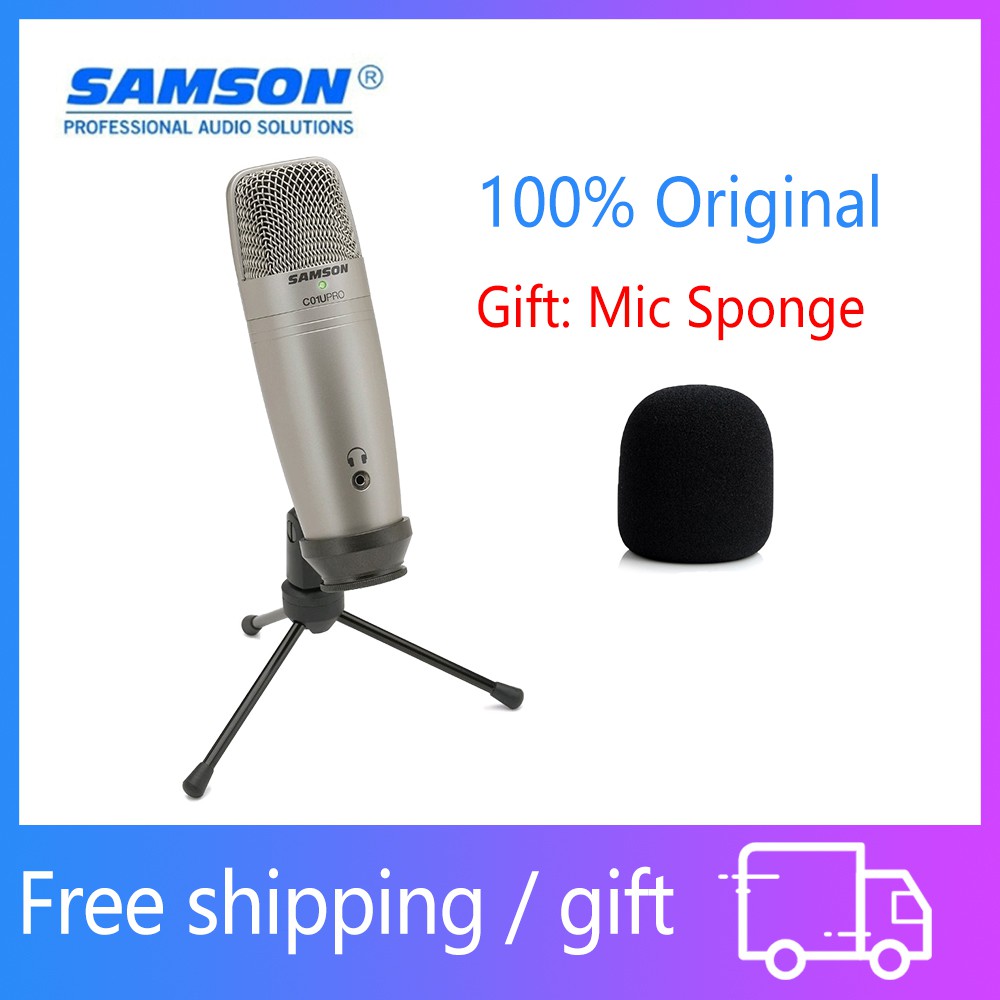 SAMSON C01U PRO USB สตูดิโอคอนเดนเซอร์ไมโครโฟนบันทึกไดอะแฟรมขนาดใหญ่ ...