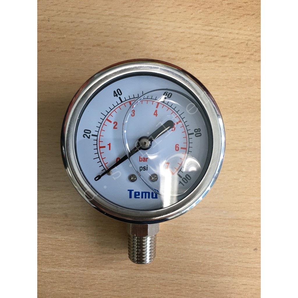 "TEMA" PRESSURE GAUGE 2.5" 0-7 BAR (100PSI) | เกจวัดแรงดัน หน้าปัด 2.5 ...