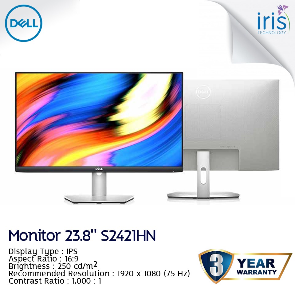Monitor 23.8'' DELL S2421HN (IPS, HDMI) FREESYNC 75Hz | Shopee Thailand
