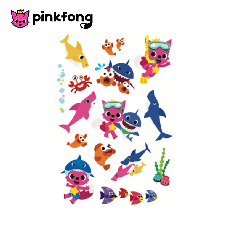 Pinkfong พิ้งฟองแทททูสติ๊กเกอร์ Tattoo Sticker | Shopee Thailand