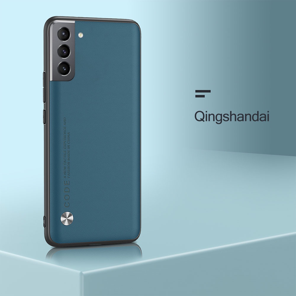 Samung S21 FE 5G Case Plain Leather Cover For Samsung Galaxy S21FE S21 ...